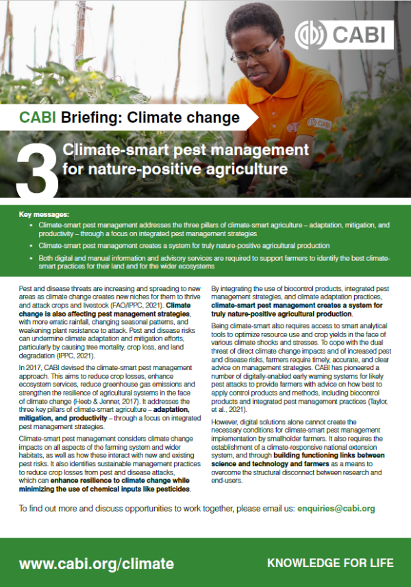 Climate-smart pest management for nature-positive agriculture - CABI.org