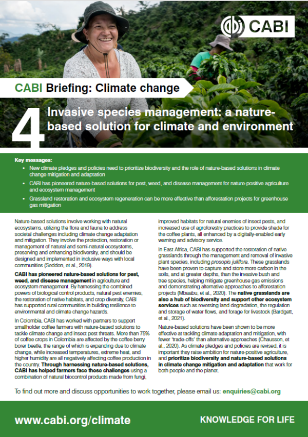 Invasive species management: a nature-based solution for climate and ...