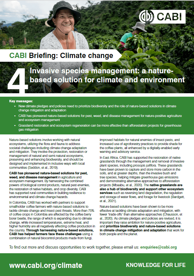 Invasive species management: a nature-based solution for climate and ...