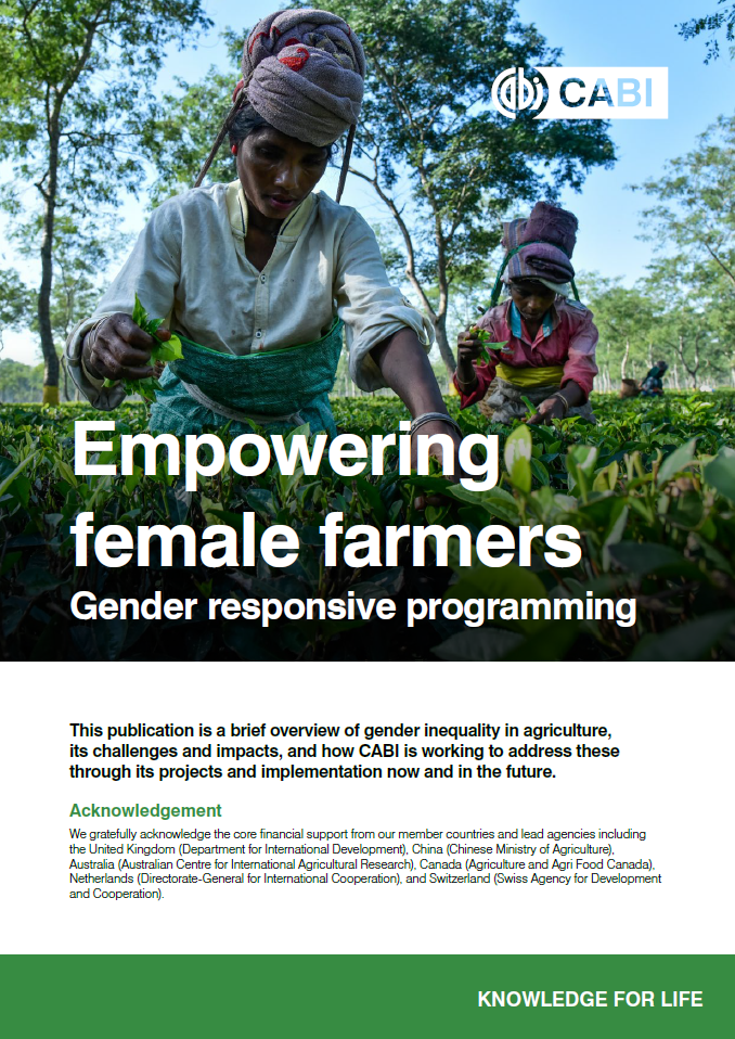 Empowering female farmers: Gender responsive programming - CABI.org