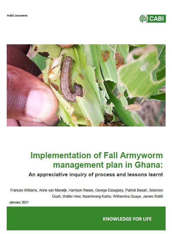 Implementation of Fall Armyworm management plan in Ghana: An appreciative inquiry of process and ...