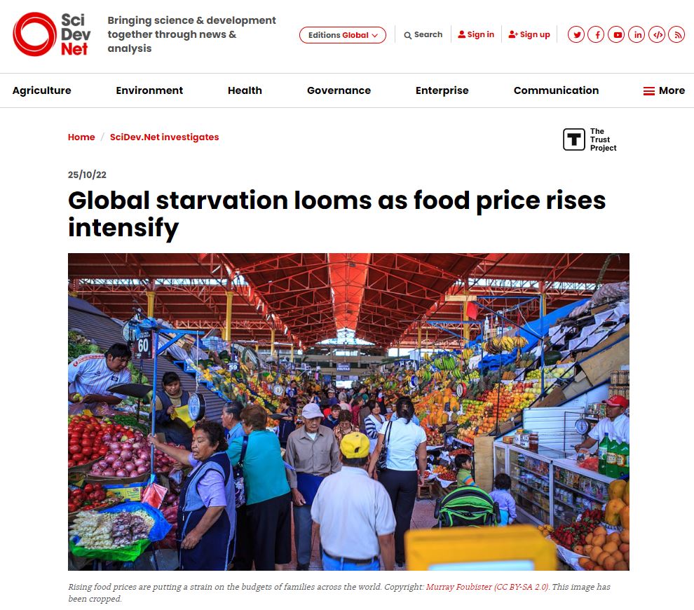 SciDev.Net special report investigates global food crisis - CABI.org